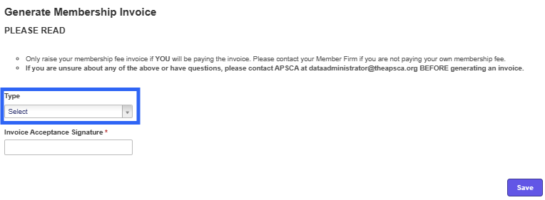 HOW TO: Generate an Annual Membership Fee Invoice (Auditor) – APSCA